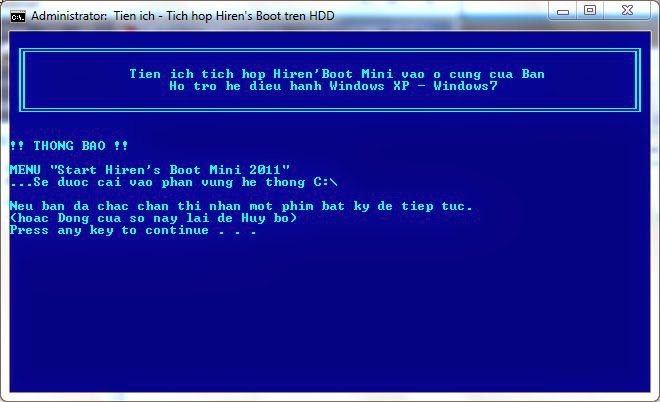 Phần mềm cài hiren's Boot vào ổ cứng cho XP/Win 7 | Góc chia sẻ - Đôn ...